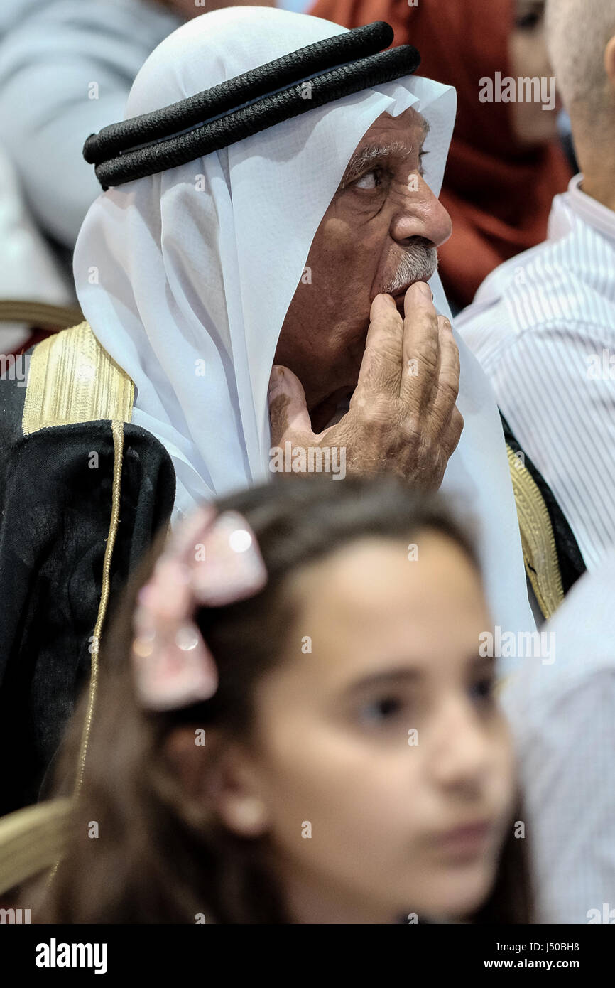 Families and friends gather in the President's residence to take part ...