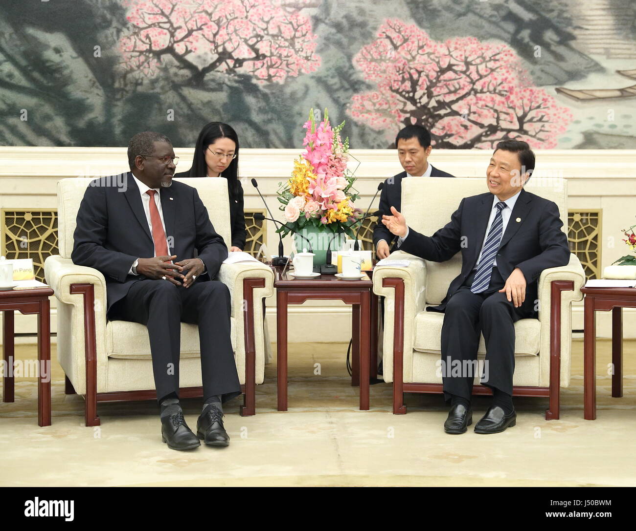 Beijing, China. 15th May, 2017. Chinese Vice President Li Yuanchao ...