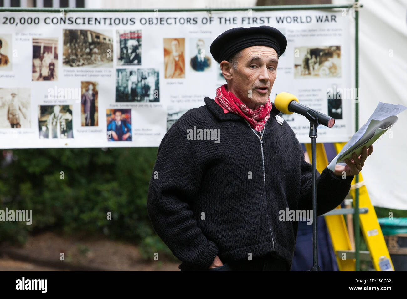 London, UK. 15th May, 2017. Actor Sir Mark Rylance addresses peace ...