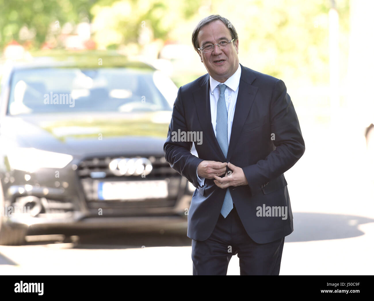 Duesseldorf, Germany. 15th May, 2017. State election winner Armin ...