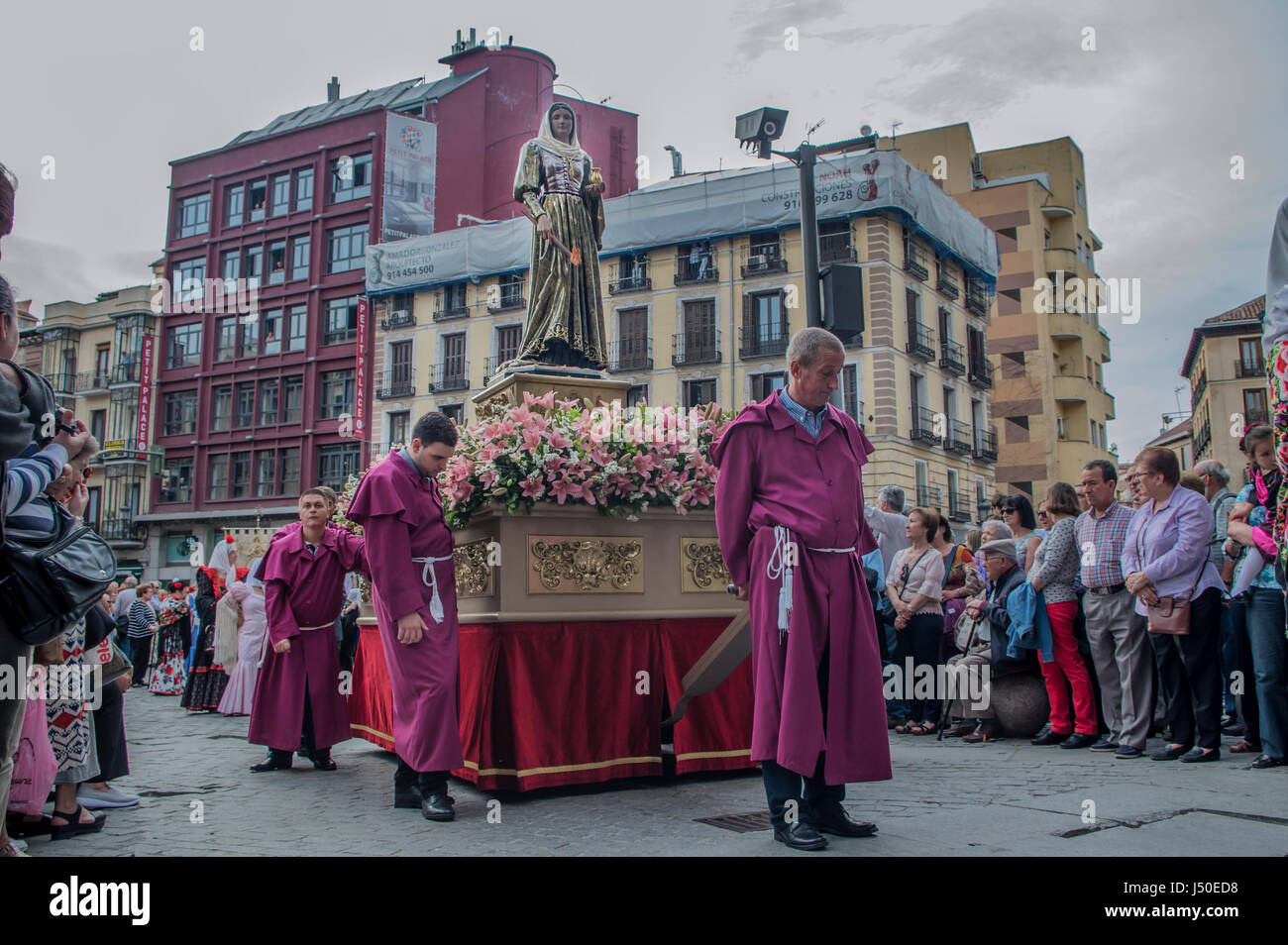 The traditional procession celebrating San Isidro, the patron of Madrid ...