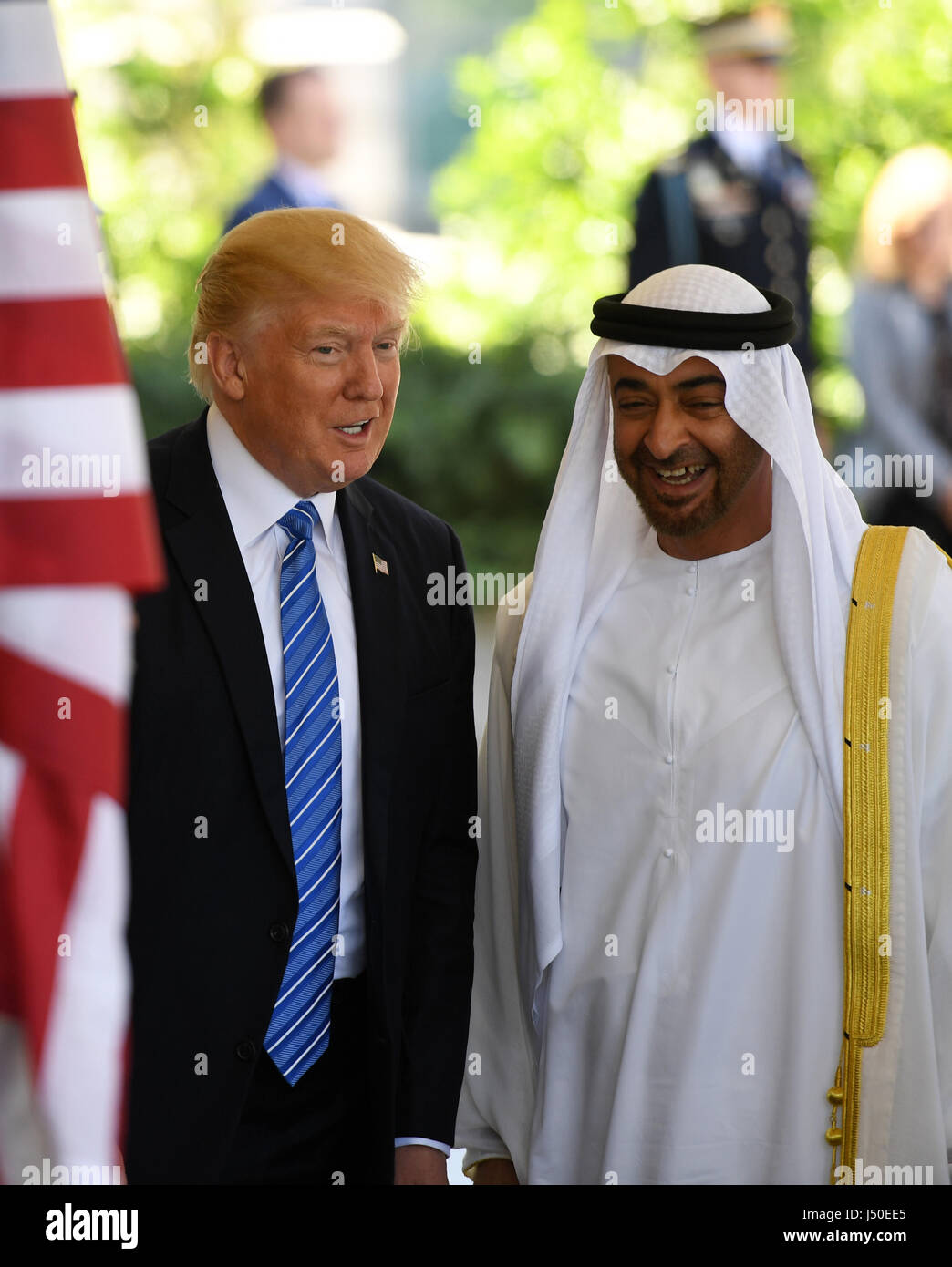 Mohamed bin zayed al nahyan with donald trump hi-res stock photography ...