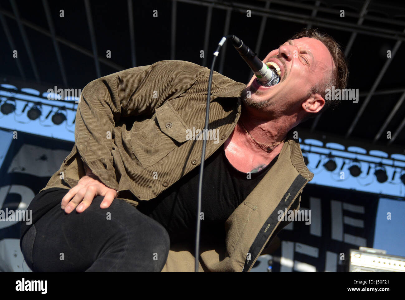 May 13, 2017: Lead singer Greg Puciato of The Dillinger Escape Plan ...