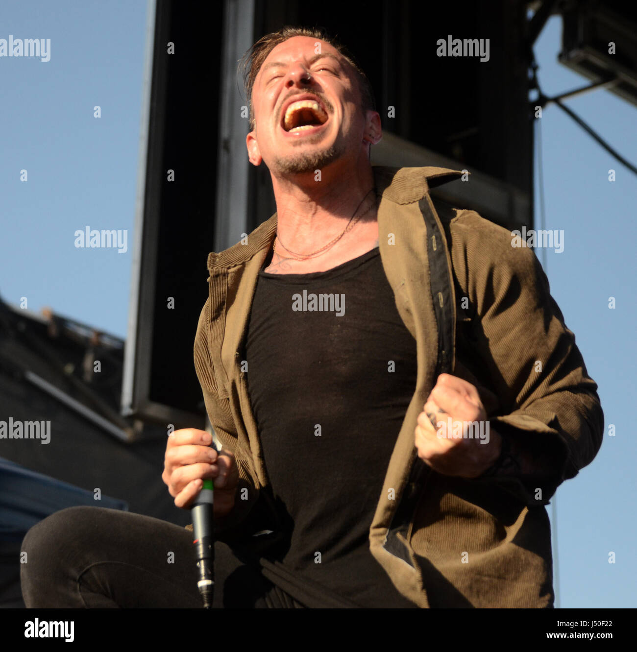 May 13, 2017: Lead singer Greg Puciato of The Dillinger Escape Plan ...