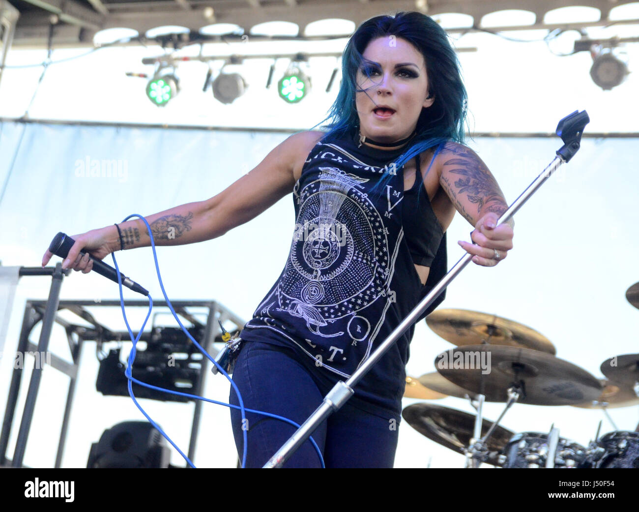 May 14, 2017: Lead singer Danielle Engum of the band Cold Kingdom ...