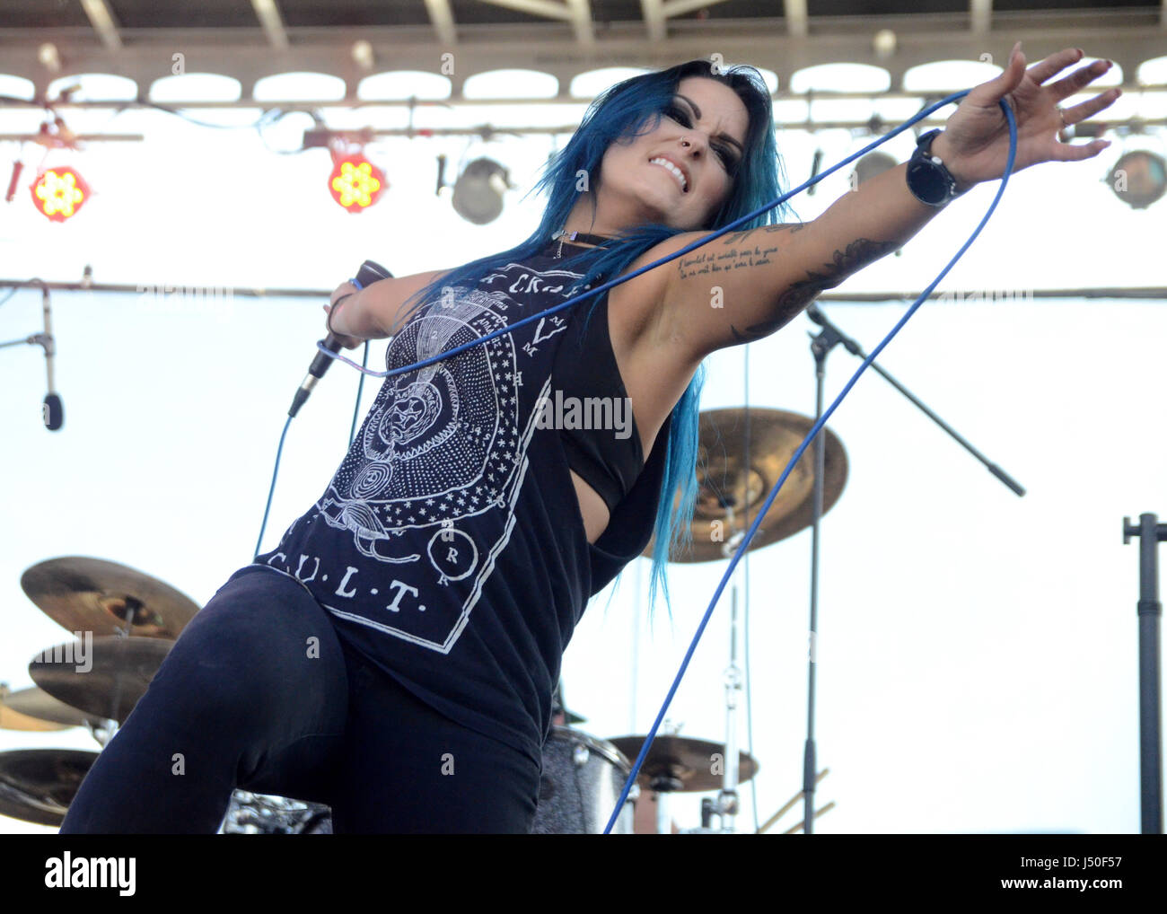 May 14, 2017: Lead singer Danielle Engum of the band Cold Kingdom ...