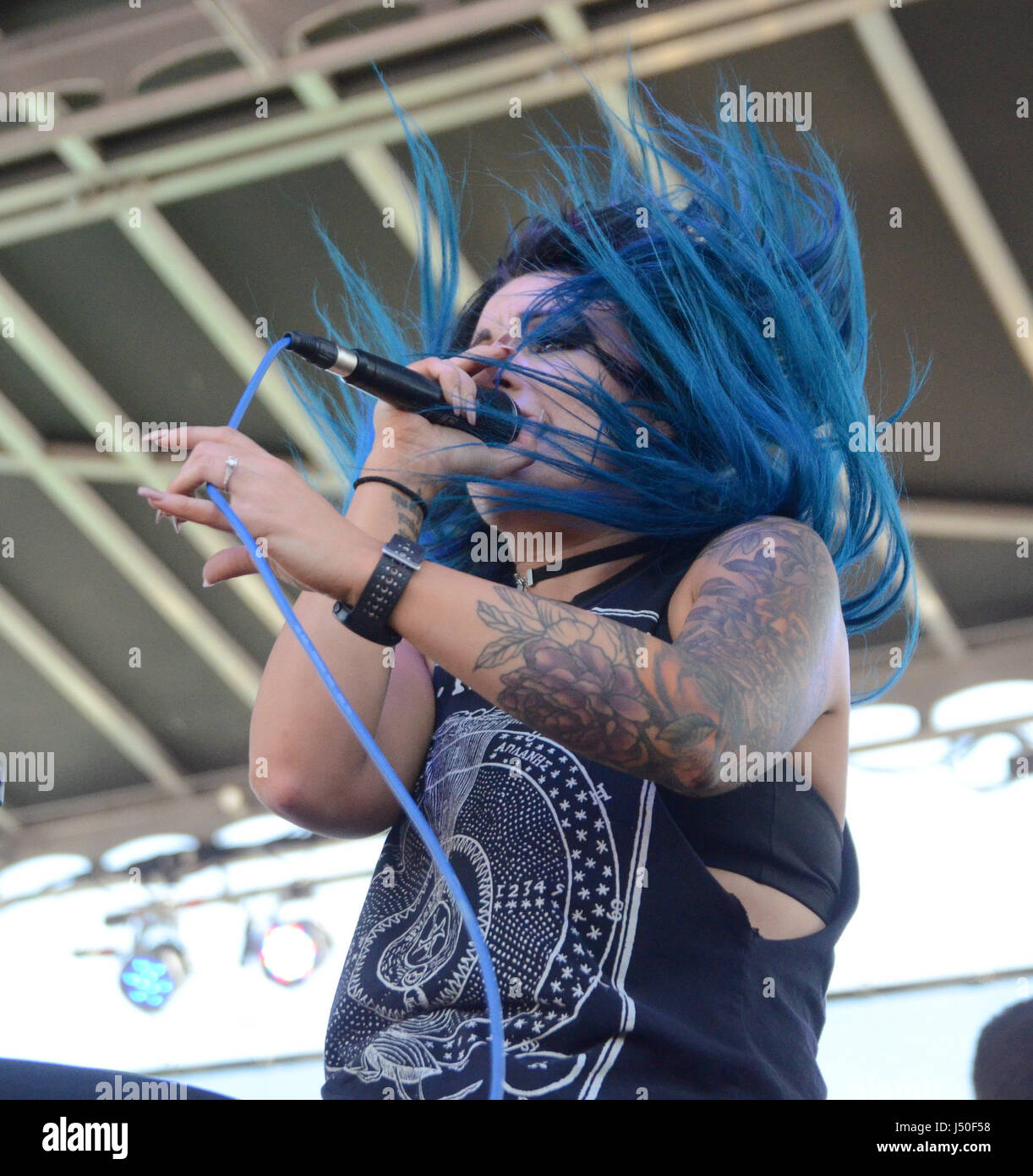 May 14, 2017: Lead singer Danielle Engum of the band Cold Kingdom ...