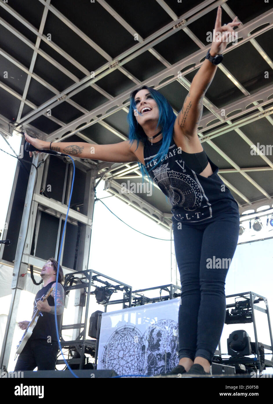 May 14, 2017: Lead singer Danielle Engum of the band Cold Kingdom ...