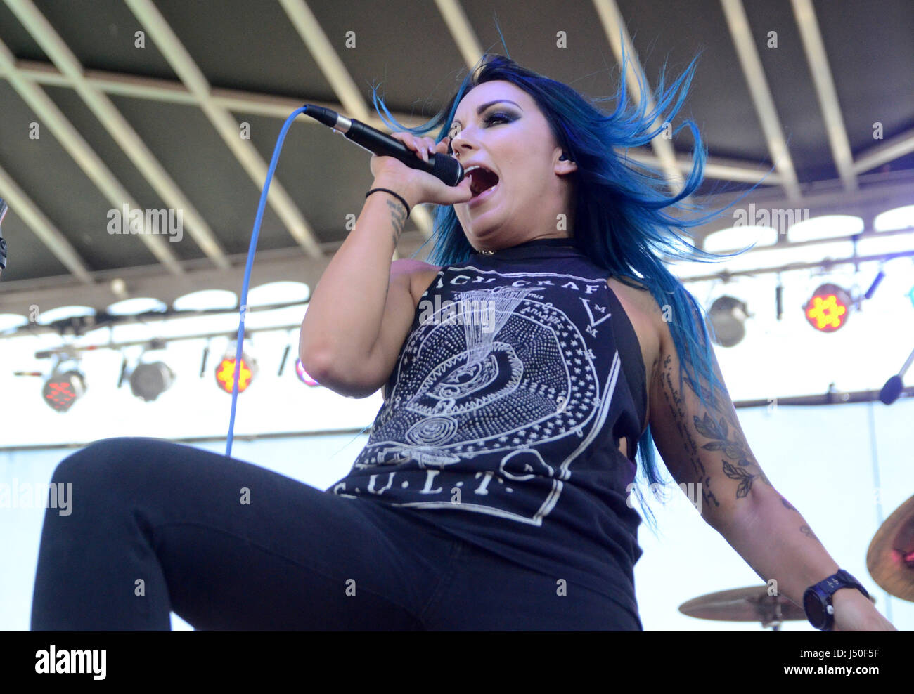 May 14, 2017: Lead singer Danielle Engum of the band Cold Kingdom ...