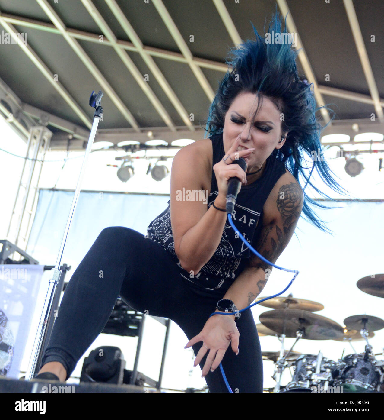 May 14, 2017: Lead singer Danielle Engum of the band Cold Kingdom ...