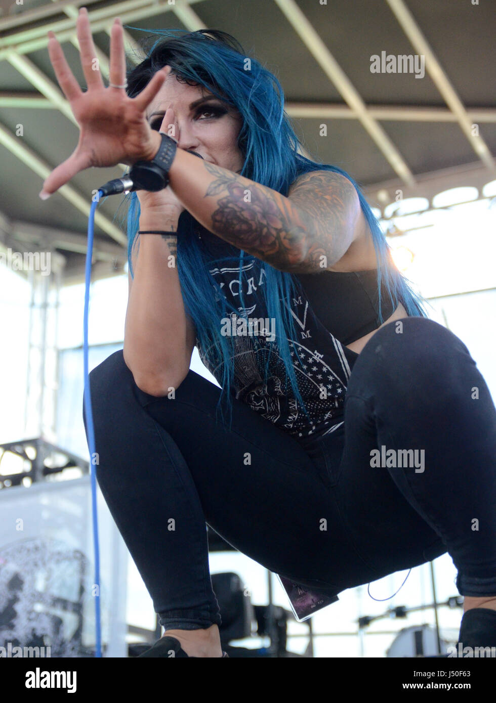 May 14, 2017: Lead singer Danielle Engum of the band Cold Kingdom ...