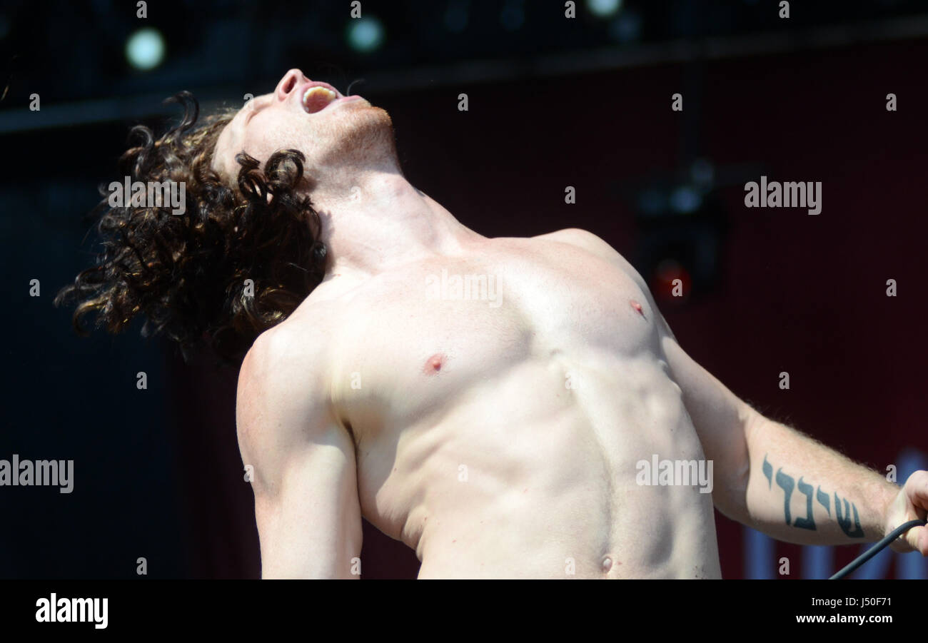 Somerset, Wisconsin, USA. 14th May, 2017. Lead singer Jonny Hawkins of ...