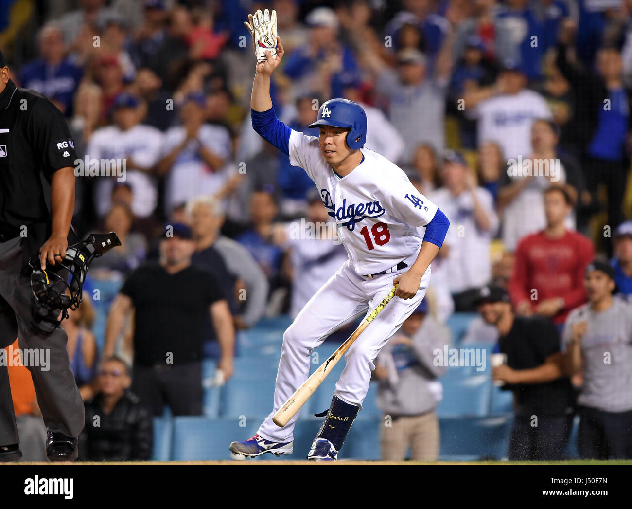 Los Angeles, California, USA. 28th Apr, 2017. Kenta Maeda (Dodgers) MLB ...
