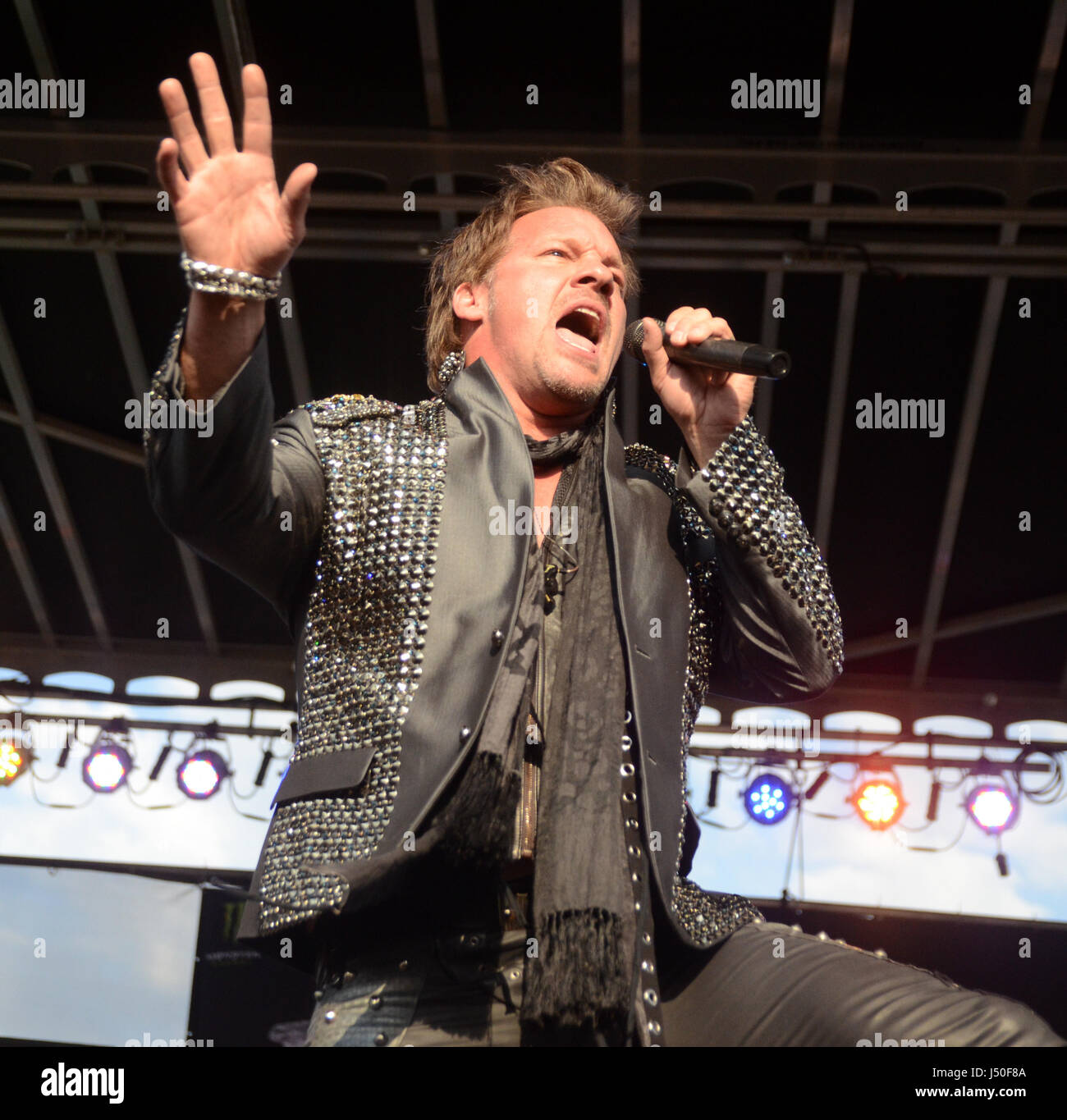 Somerset, Wisconsin, USA. 14th May, 2017. Lead singer Chris Jericho of ...