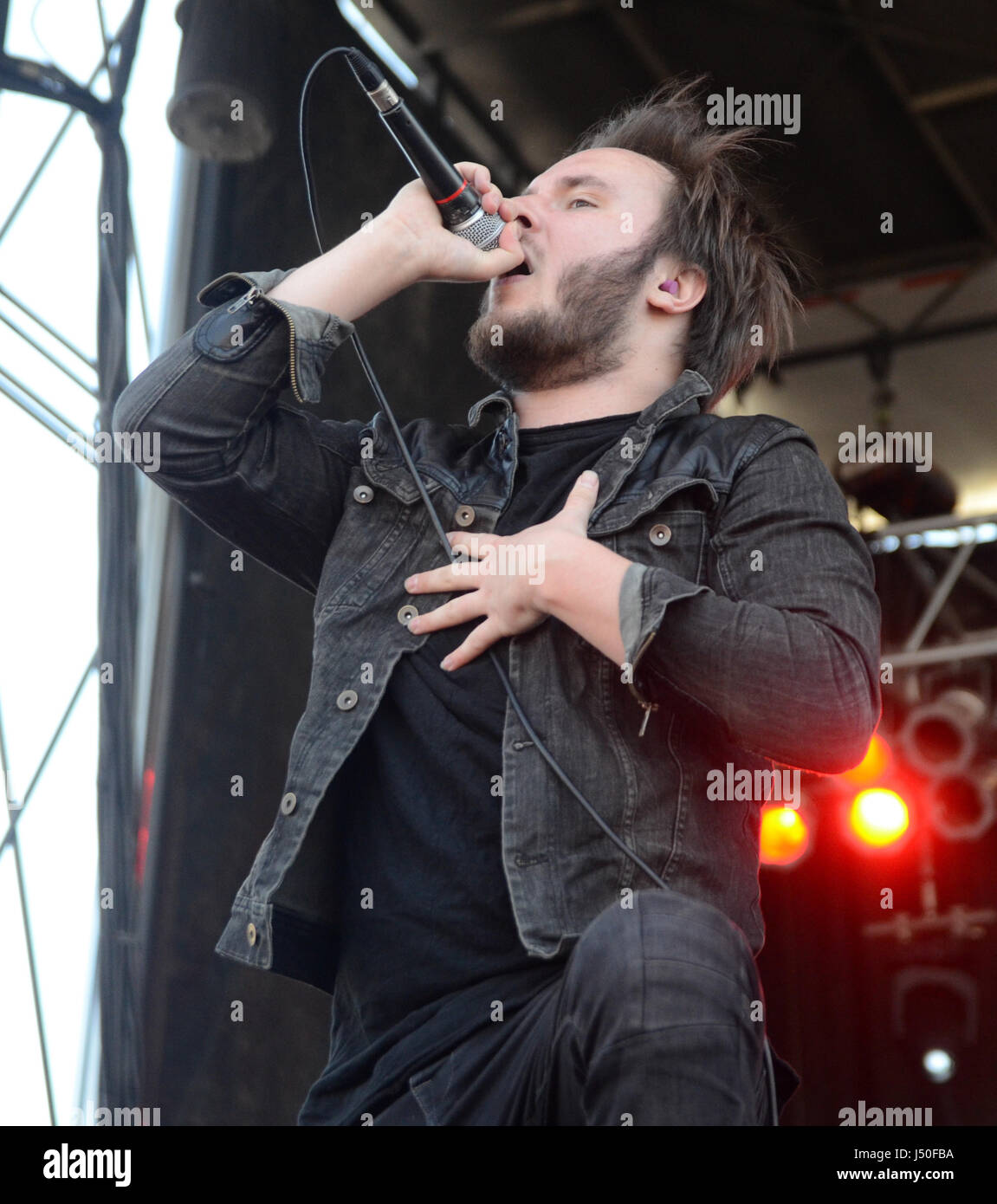 Somerset, Wisconsin, USA. 13th May, 2017. Lead singer Austin Stock ...