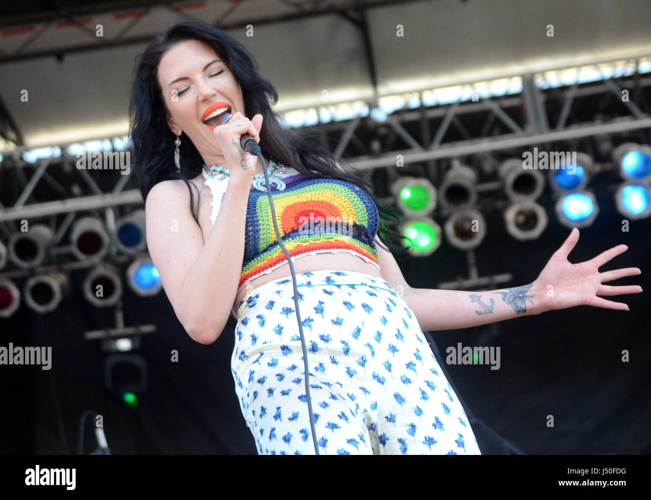 Somerset, Wisconsin, USA. 13th May, 2017. Lead singer Dorothy Martin of ...
