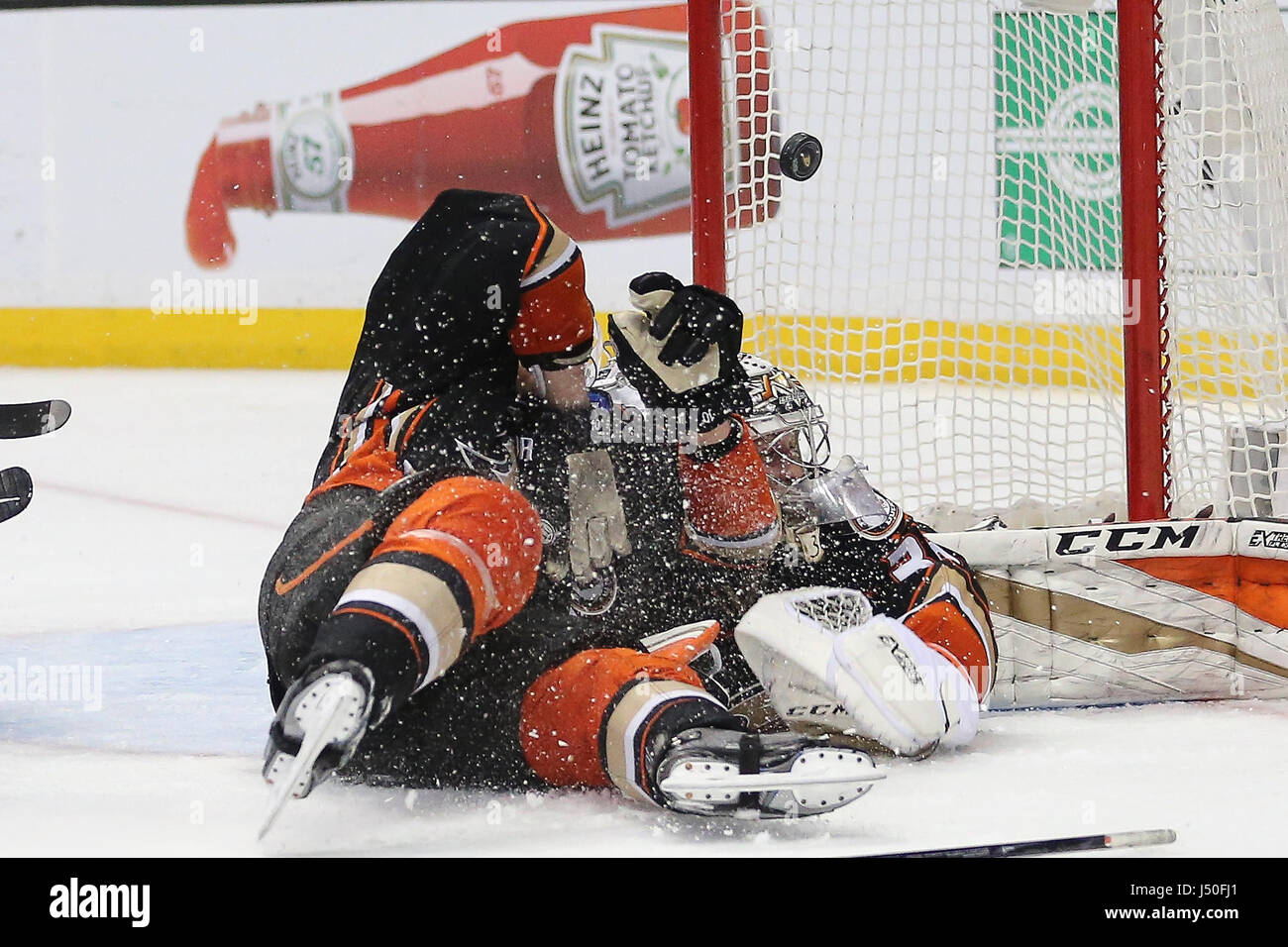 May 12, 2017: Anaheim Ducks right wing Corey Perry #10 appears to take ...