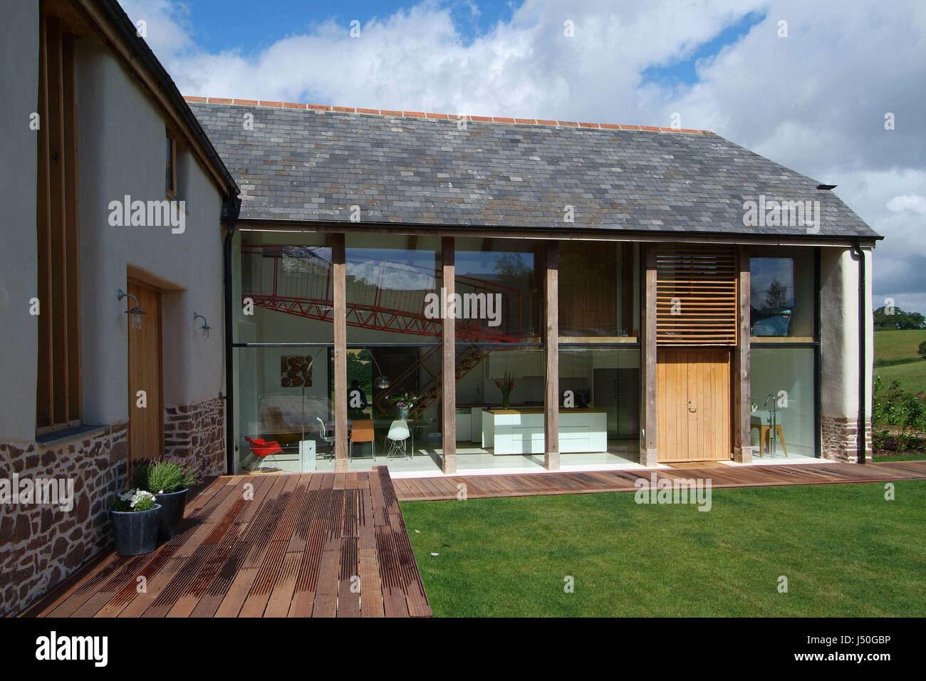 A barn conversion in Devonshire, UK Stock Photo - Alamy
