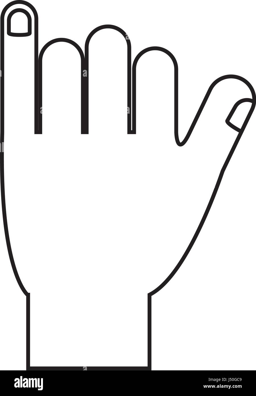 human hand icon Stock Vector Image & Art - Alamy
