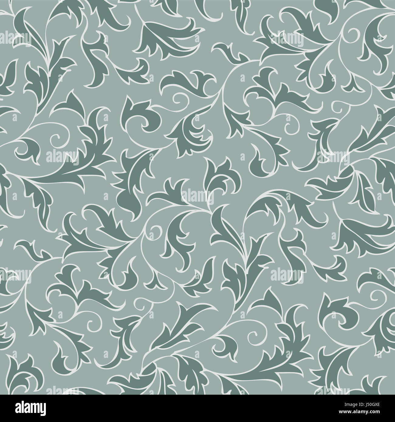 Leafy texture, seamless pattern illustration Stock Photo - Alamy