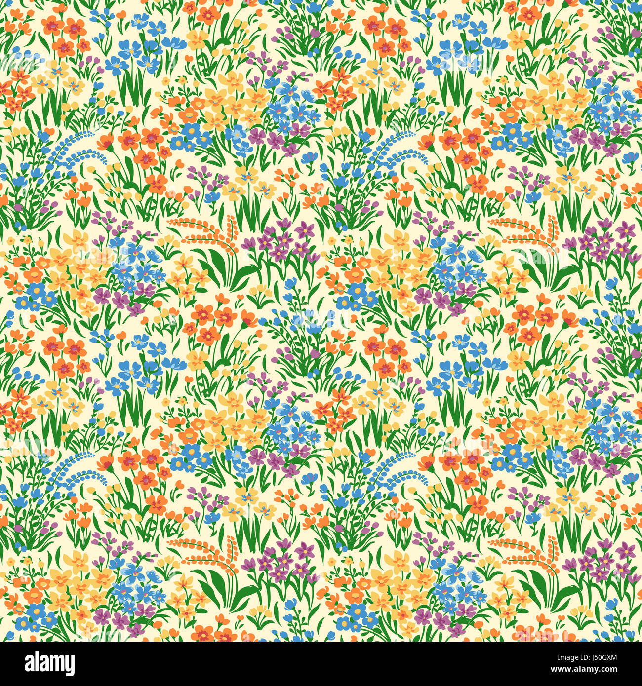 Floral seamless pattern hi-res stock photography and images - Alamy