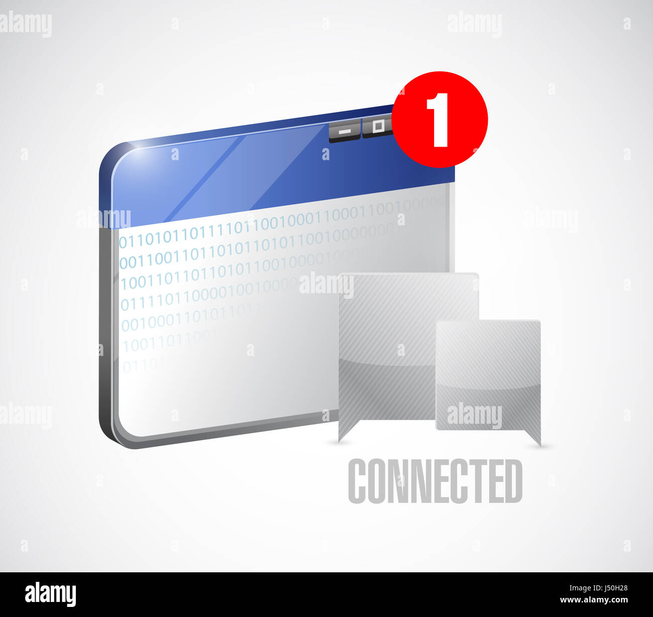 website connected communication concept message. illustration isolated ...