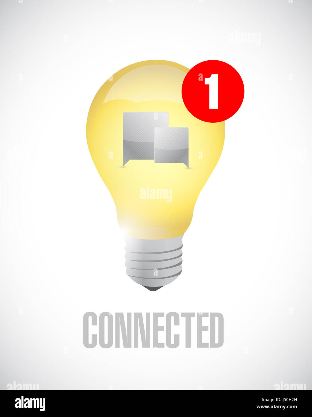 idea connected communication concept message. illustration isolated ...