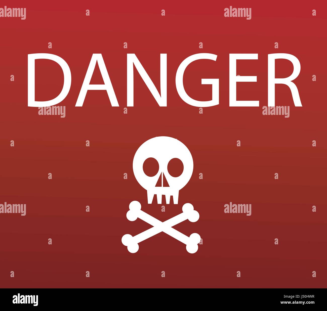 Warning sign with skull Stock Vector Image & Art - Alamy