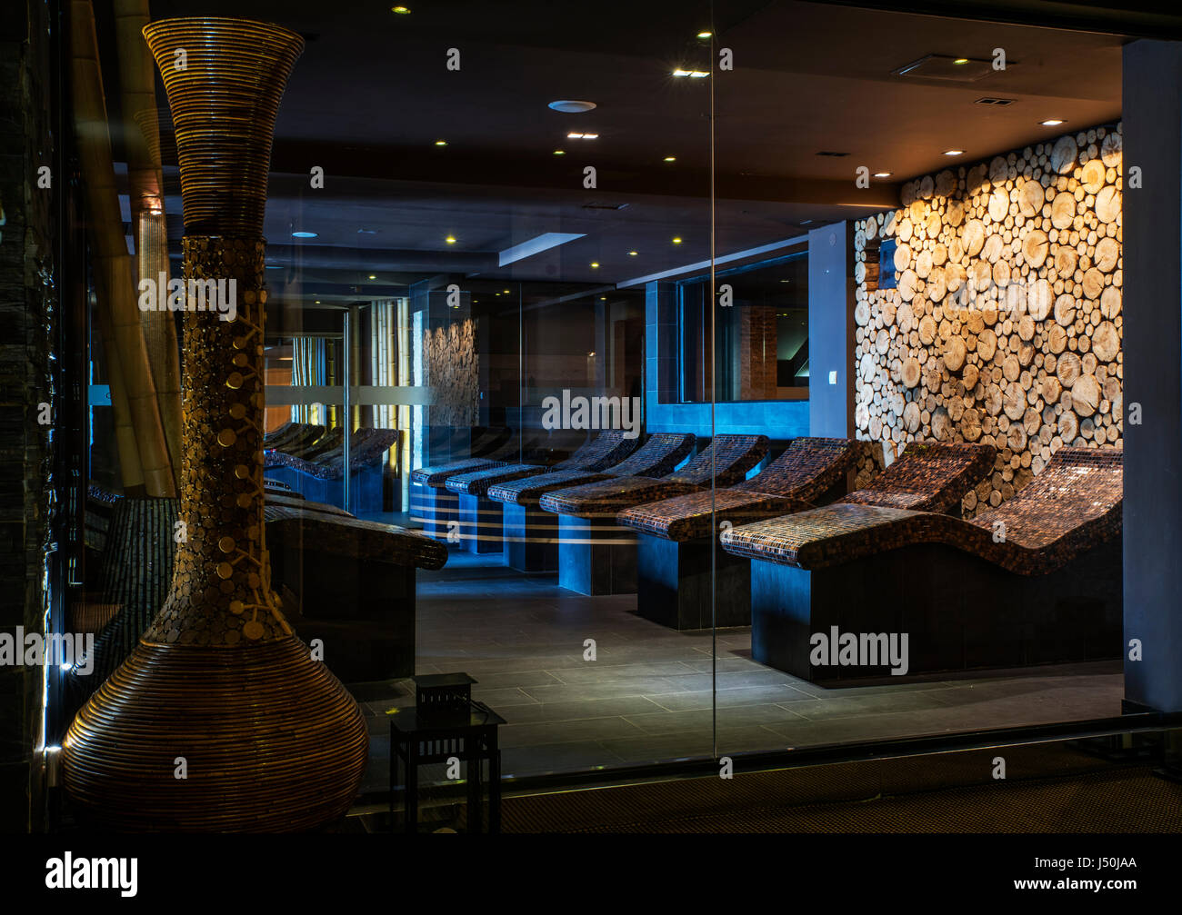 Detail of a traditional Spa Centre Stock Photo - Alamy