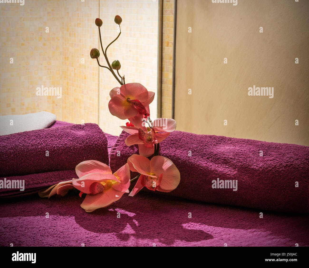 Detail of a traditional Spa Centre Stock Photo - Alamy
