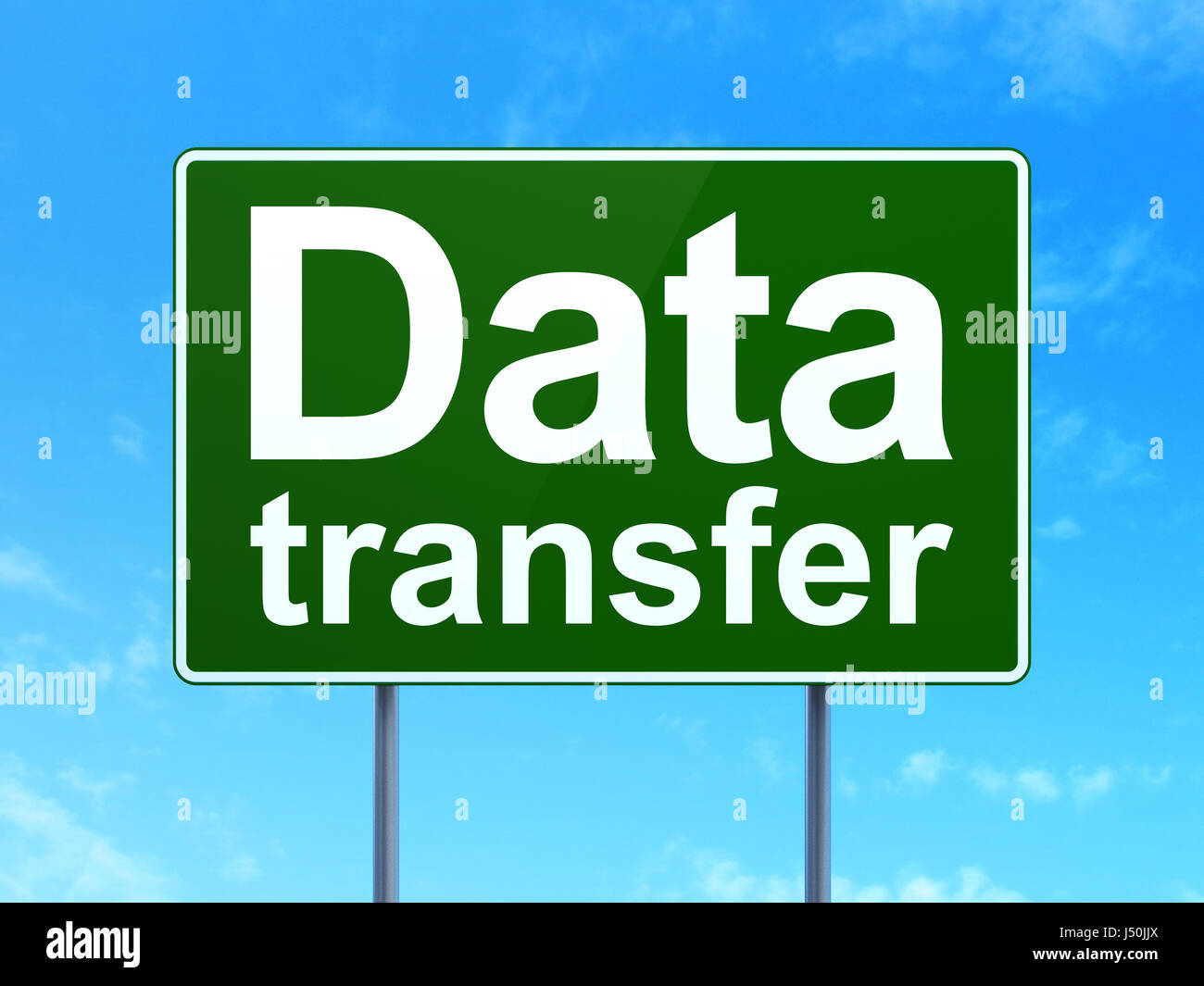 Data concept: Data Transfer on road sign background Stock Photo - Alamy