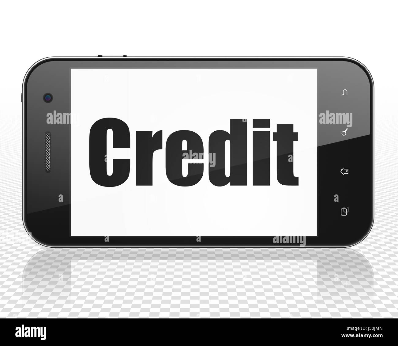 Banking concept: Smartphone with Credit on display Stock Photo - Alamy