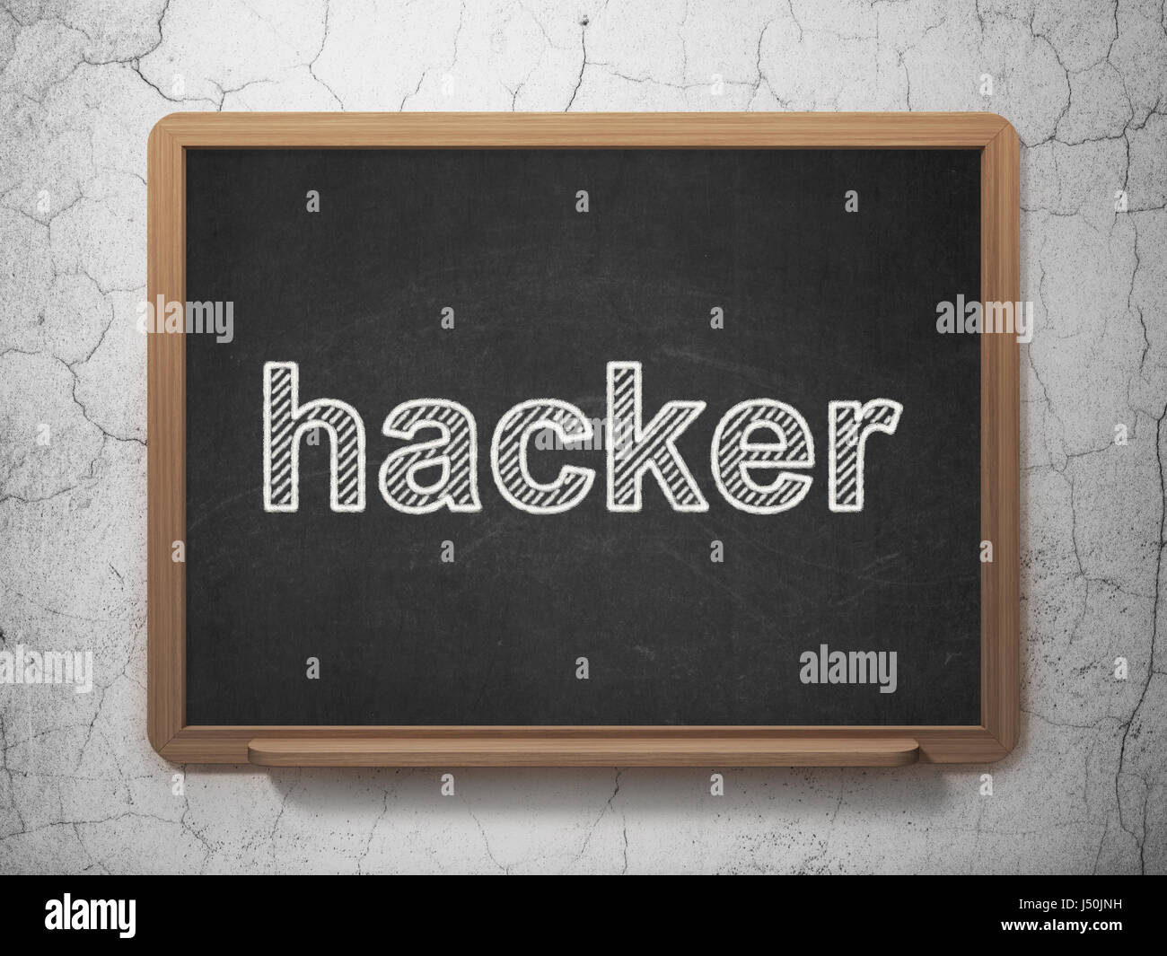 Security concept: Hacker on chalkboard background Stock Photo - Alamy