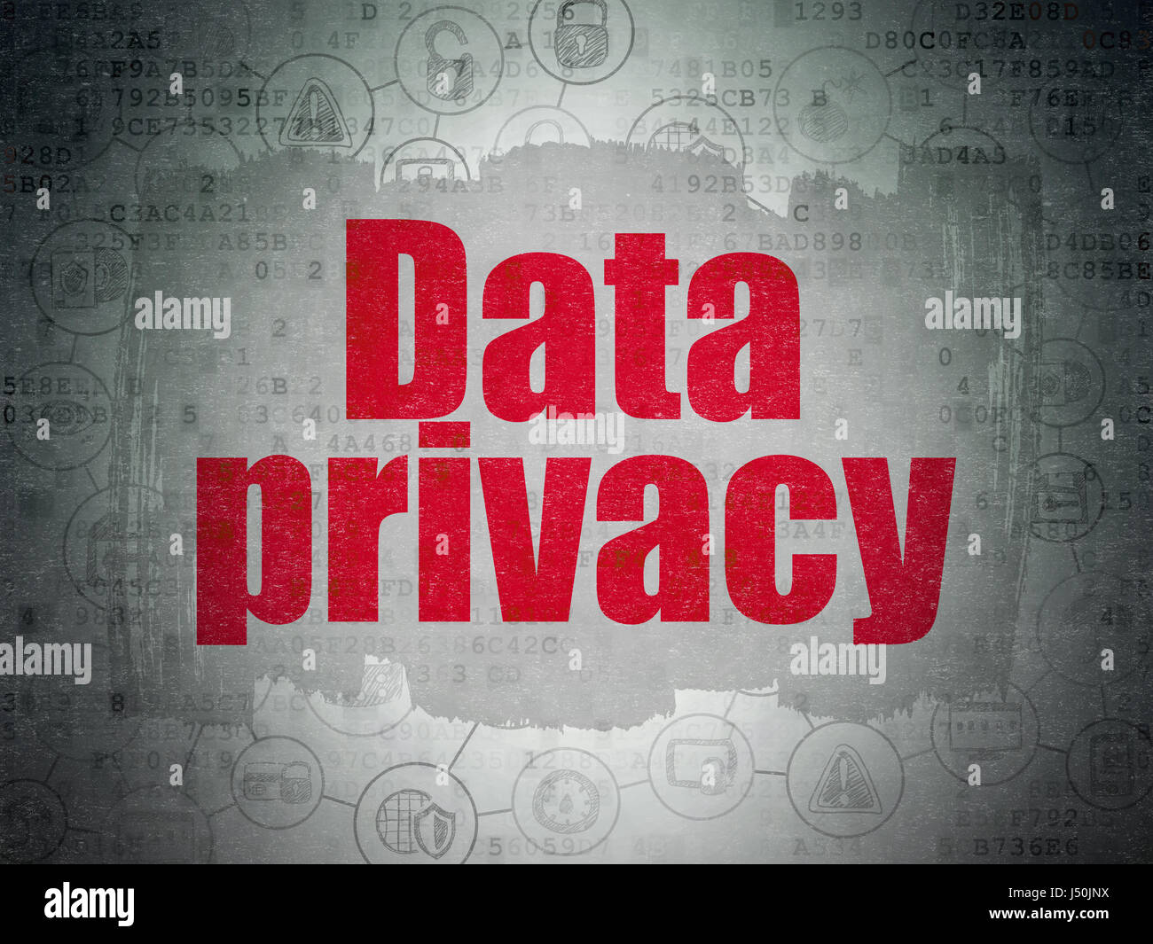 Safety concept: Data Privacy on Digital Data Paper background Stock ...