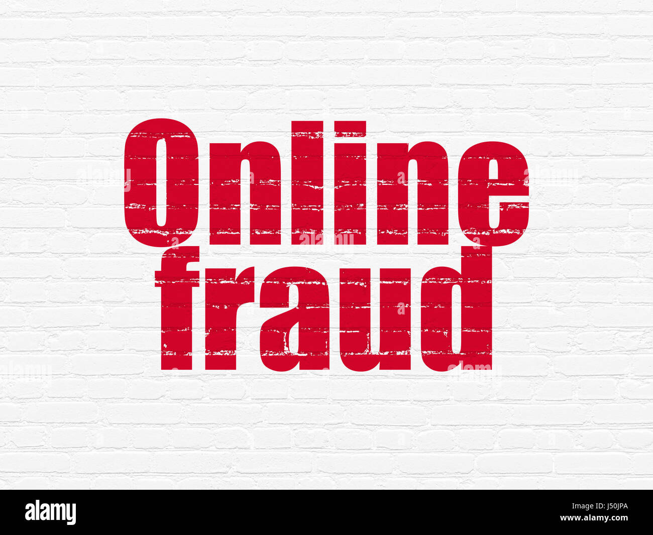 Protection concept: Online Fraud on wall background Stock Photo - Alamy