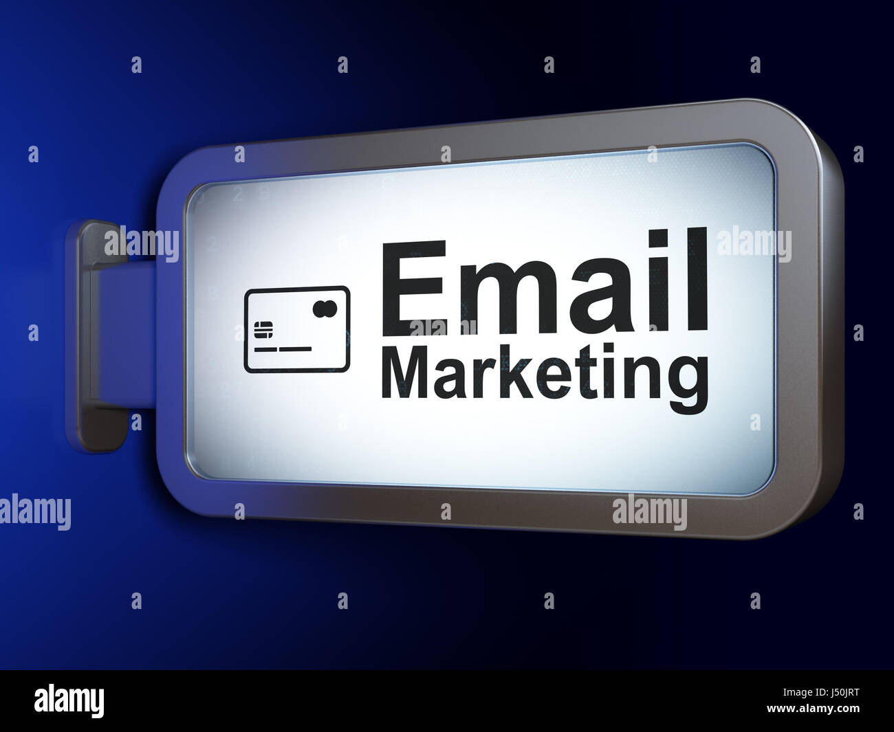 Finance concept: Email Marketing and Credit Card on billboard ...