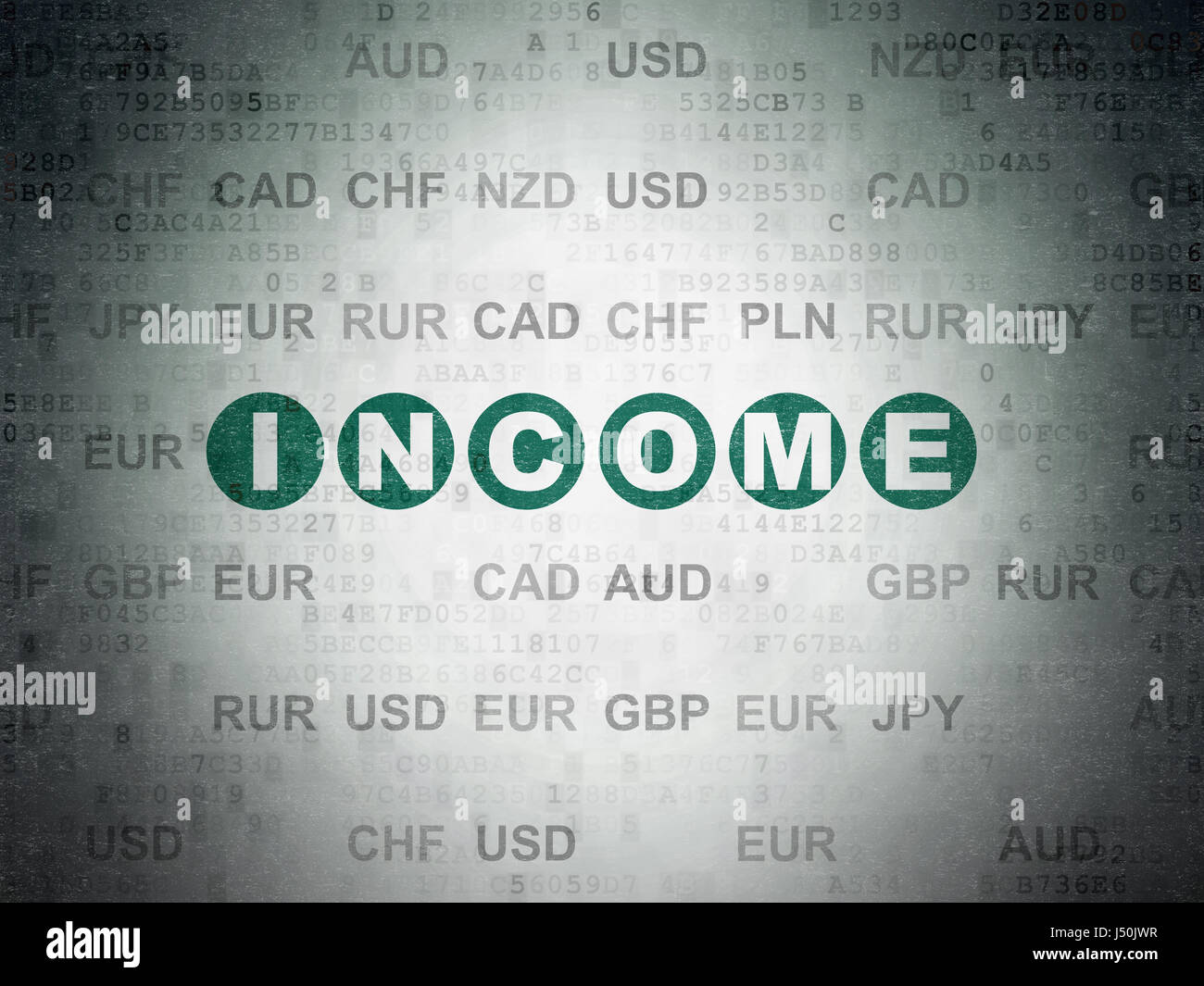 Finance concept: Income on Digital Data Paper background Stock Photo ...