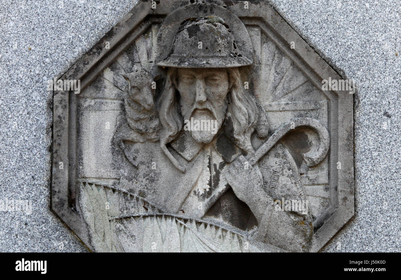 Jesus the Good Shepherd, headstone on Mirogoj cemetery in Zagreb ...