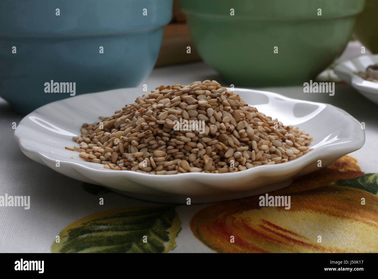 Wheat in ceramic plate Stock Photo - Alamy