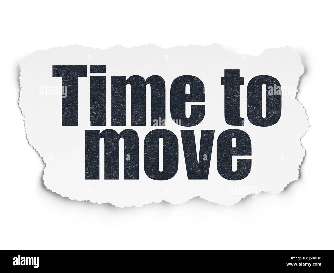 Time concept: Time to Move on Torn Paper background Stock Photo - Alamy