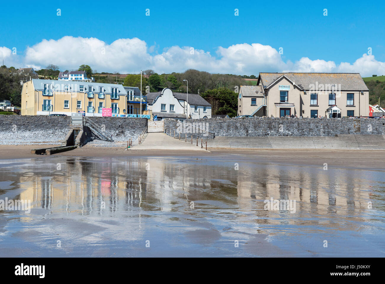 Pendine Sands Carmarthenshire West Wales Stock Photo - Alamy