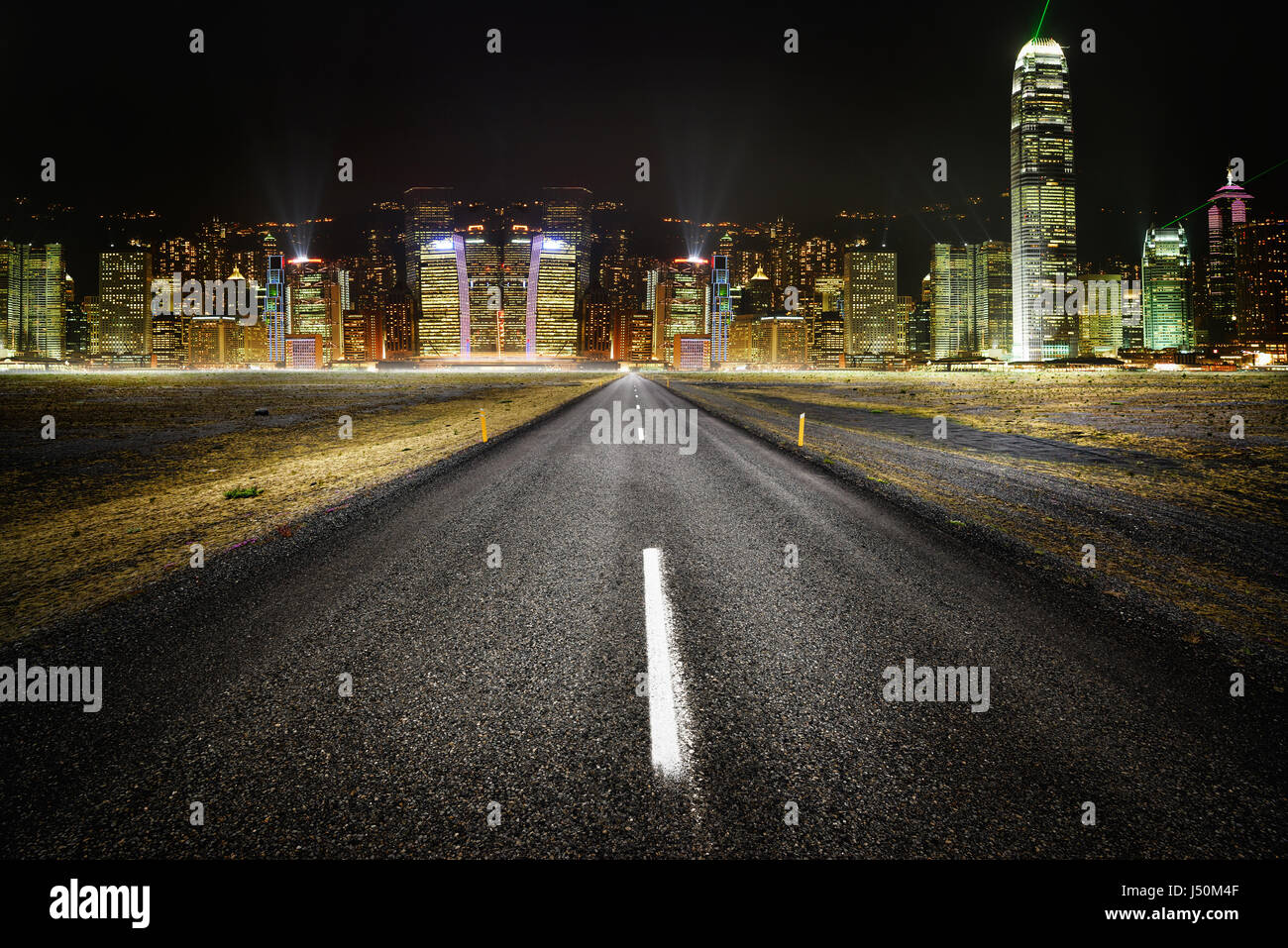 Empty Street Side View