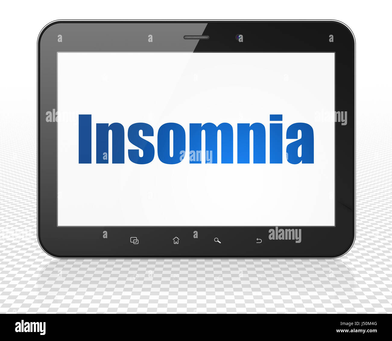 Medicine concept: Tablet Pc Computer with Insomnia on display Stock Photo - Alamy