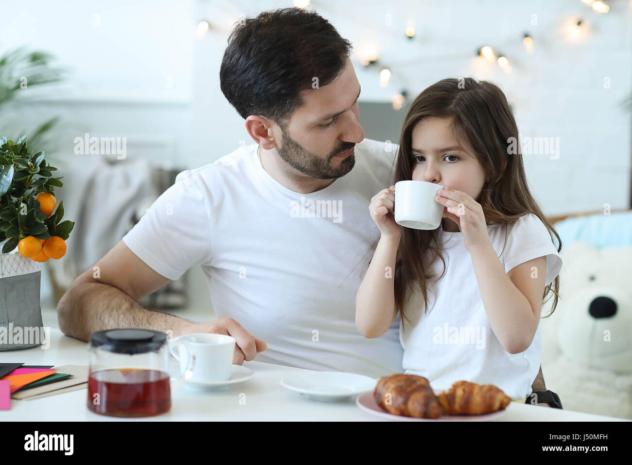 Girl dad tea hi-res stock photography and images - Alamy