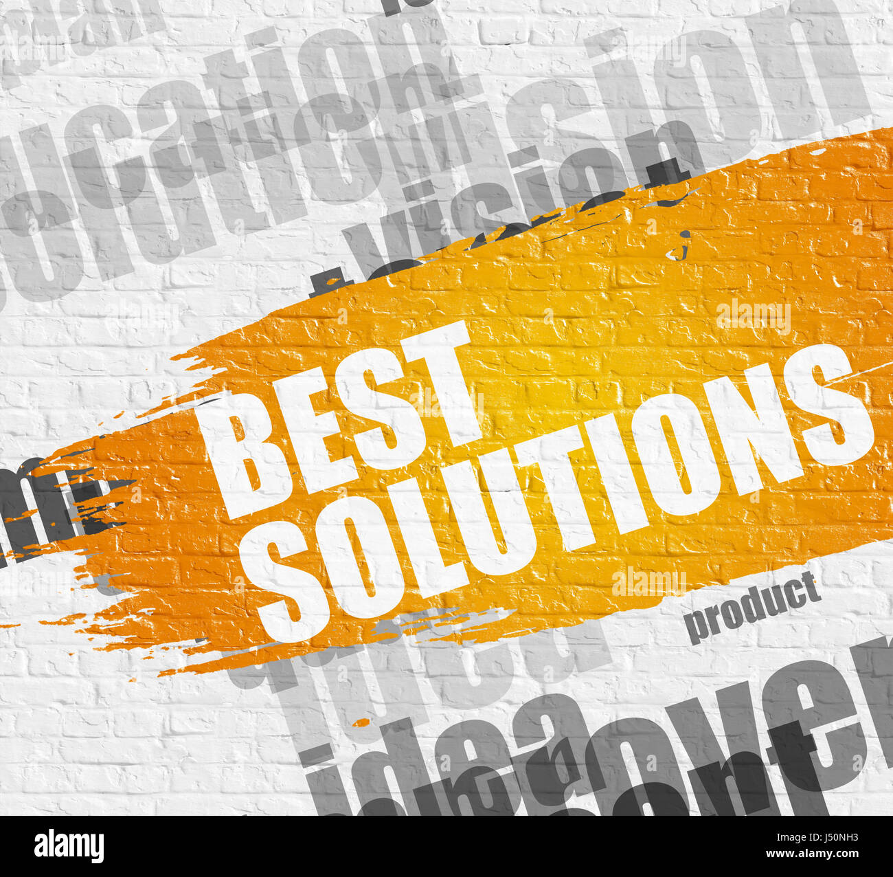 Best Solutions on the White Wall Stock Photo - Alamy