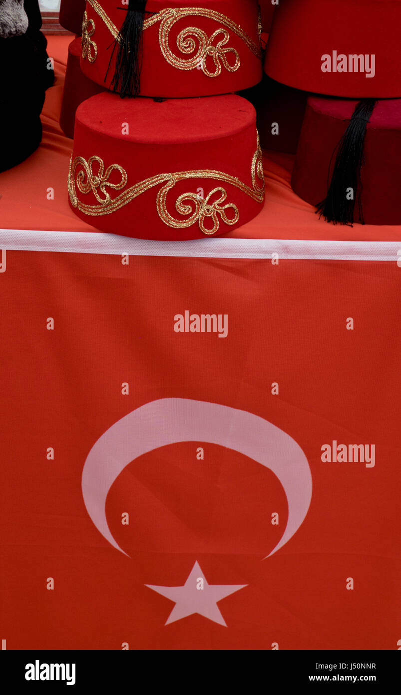 Traditional Fez hat shop in Ankara,Turkey Stock Photo - Alamy