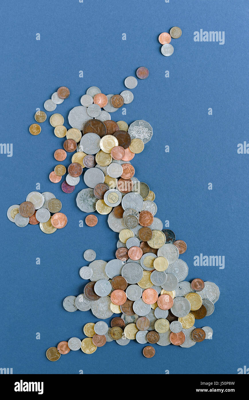 British map of coins hi-res stock photography and images - Alamy