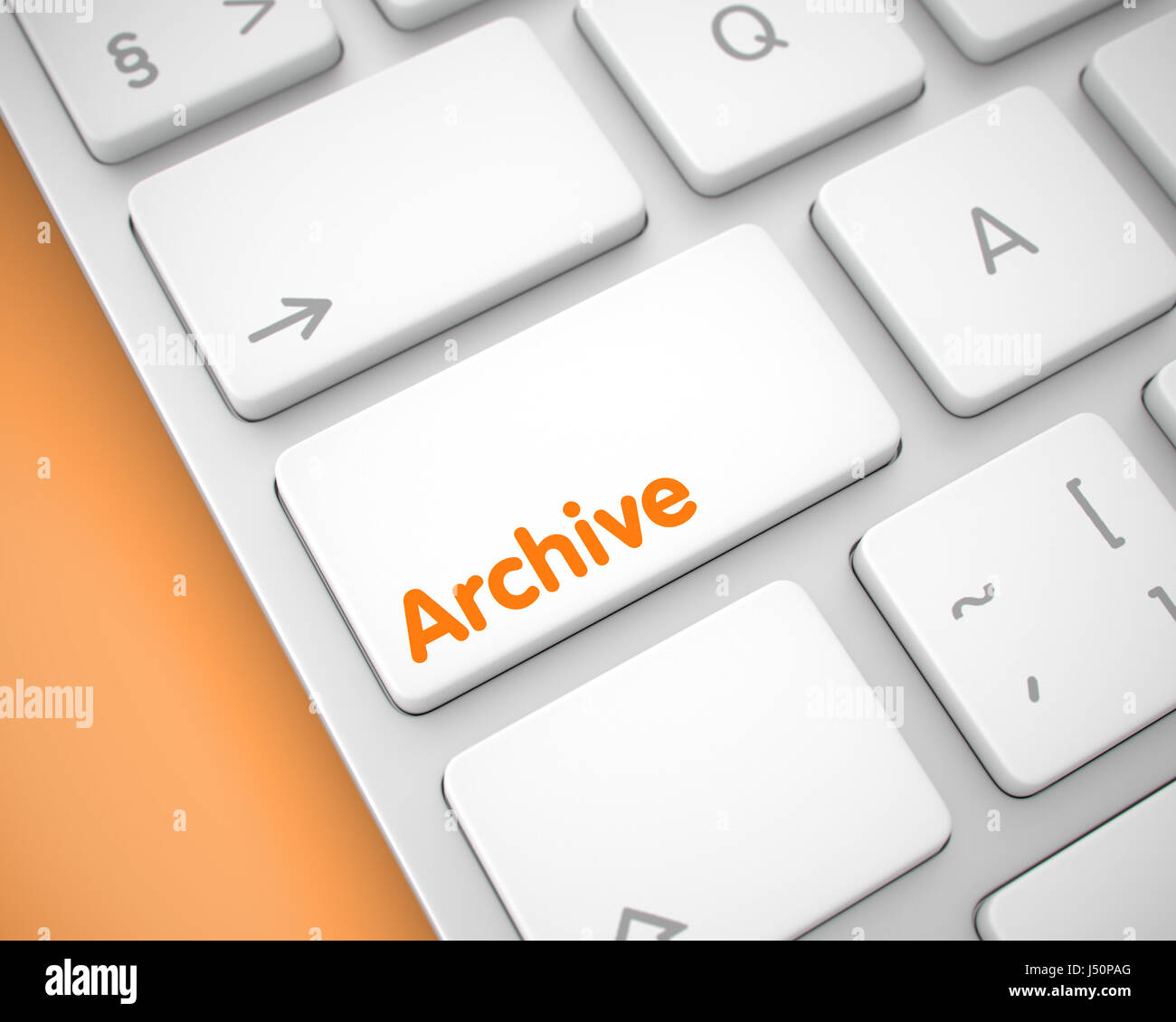 Archive - Message on White Keyboard Key. 3D Stock Photo - Alamy