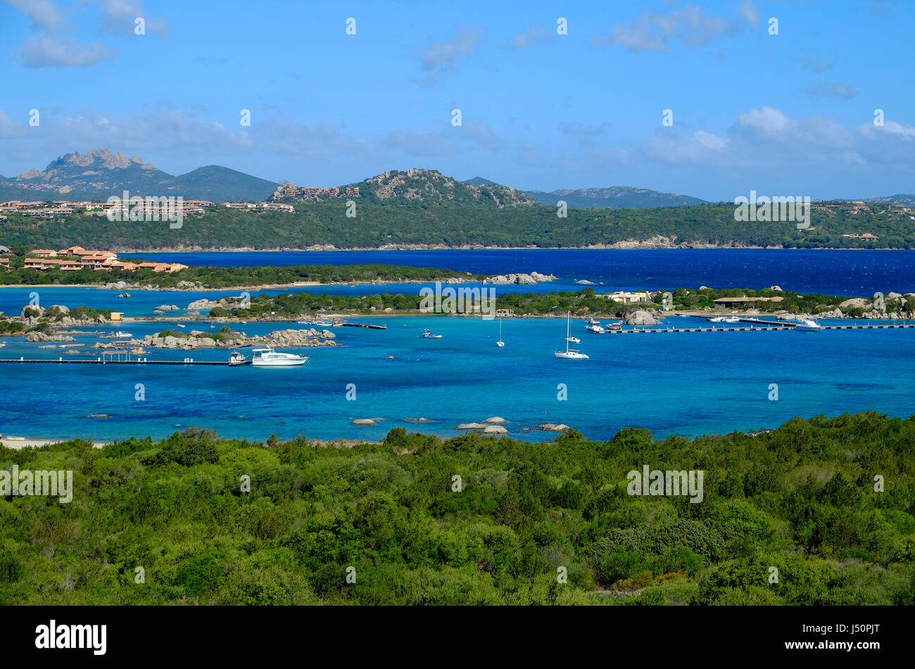 Sardinia italy aerial view boats hi-res stock photography and images ...