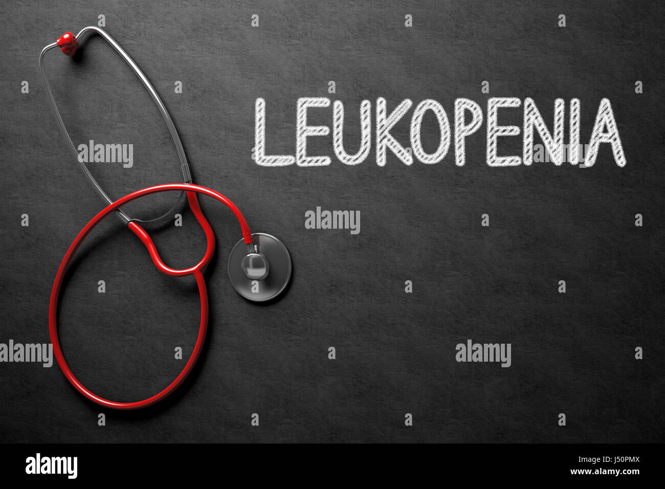 Leukopenia - Text on Chalkboard. 3D Illustration Stock Photo - Alamy